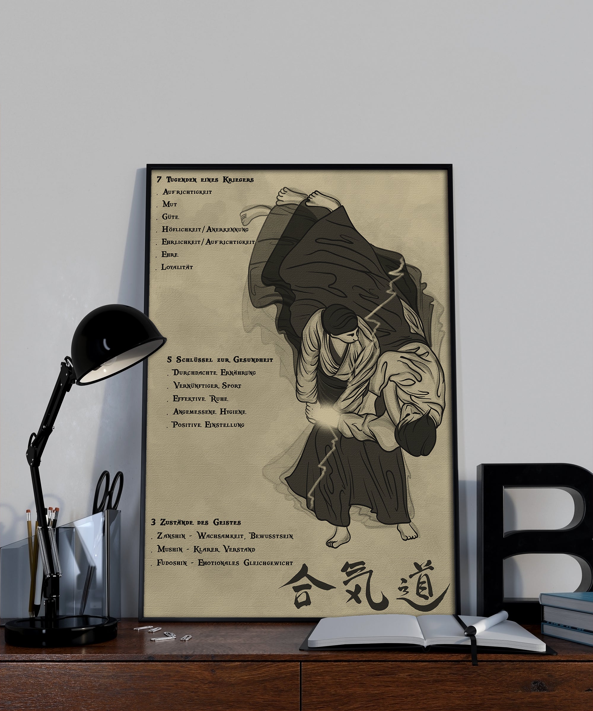 Ai020 - 753 Code - German - Aikido Poster - Poster Art Design