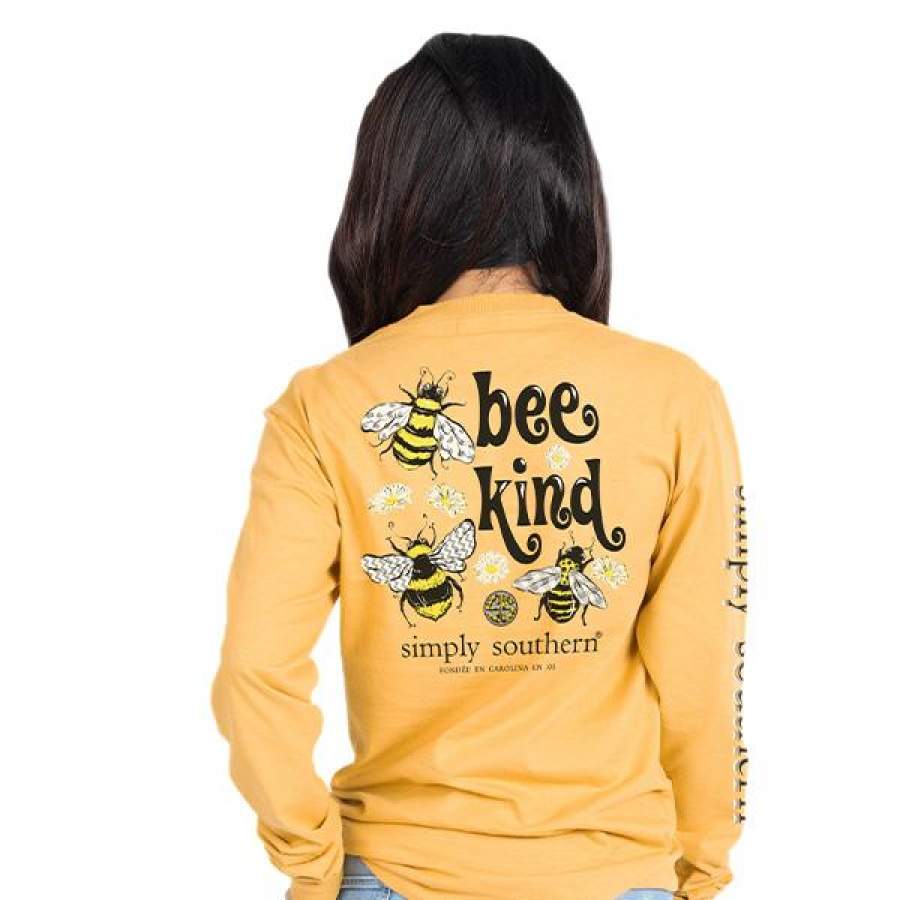Simply Southern Preppy Bee Kind Long Sleeve T-Shirt - Redditprint NDP Store