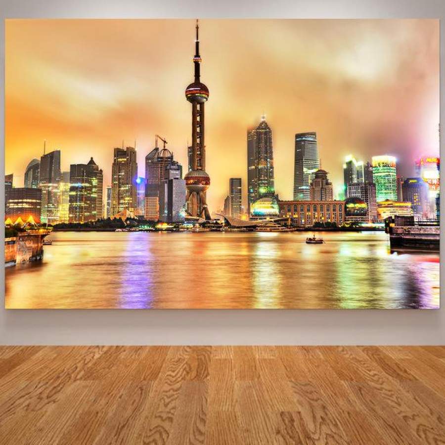 New York Skyscrapers Posters and Prints Cityscape Wall Art - Poster Art ...