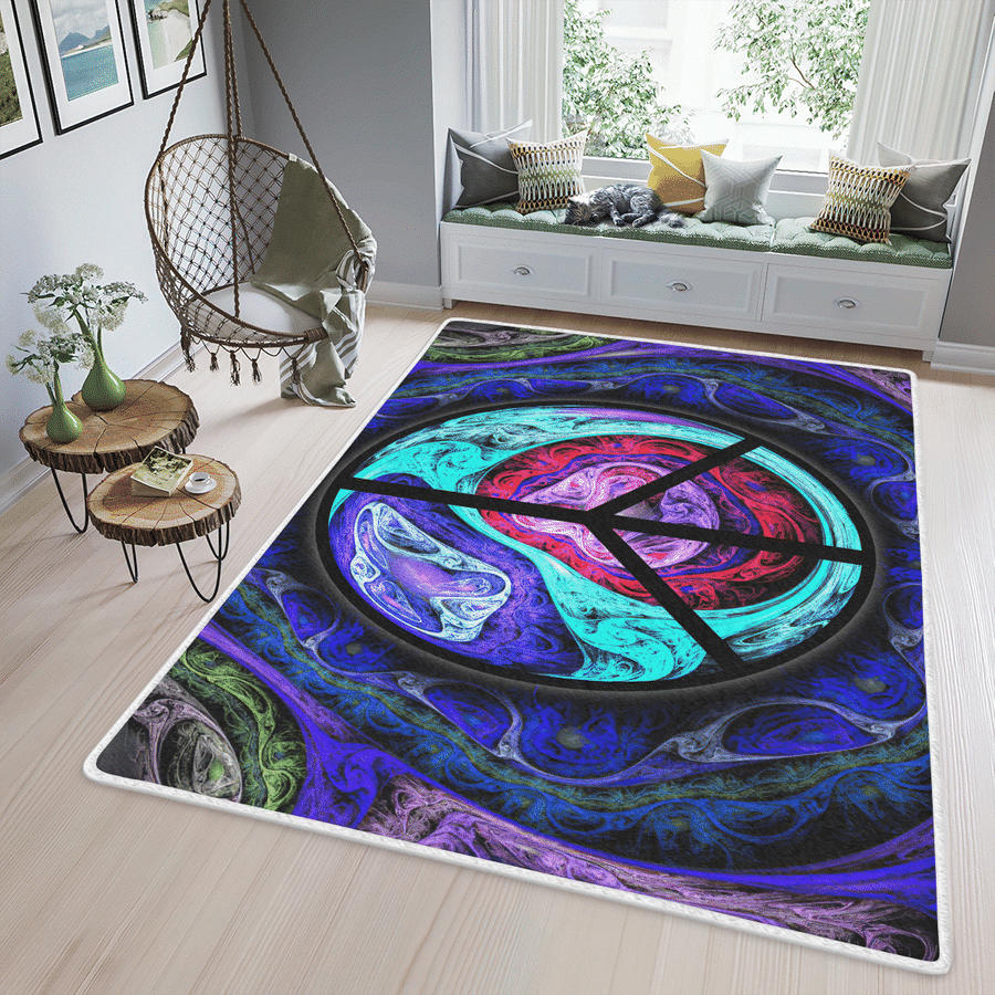 Hippie Peace Sign Rug
