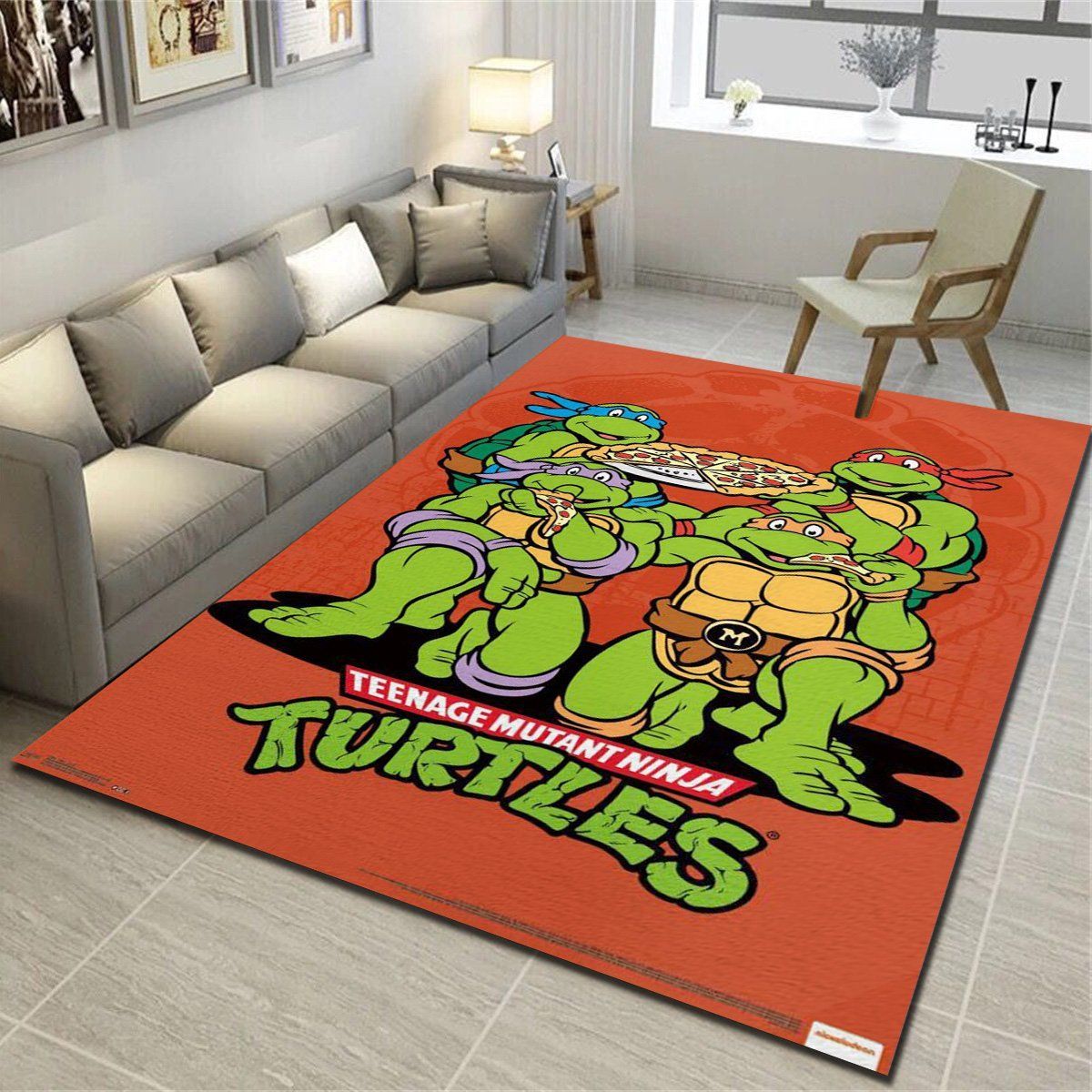 Nickelodeon Teenage Mutant Ninja Turtles Pizza Area Rugs, Living Room ...