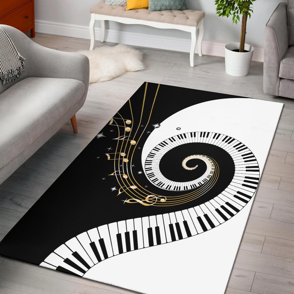Piano Art Music Area Rug
