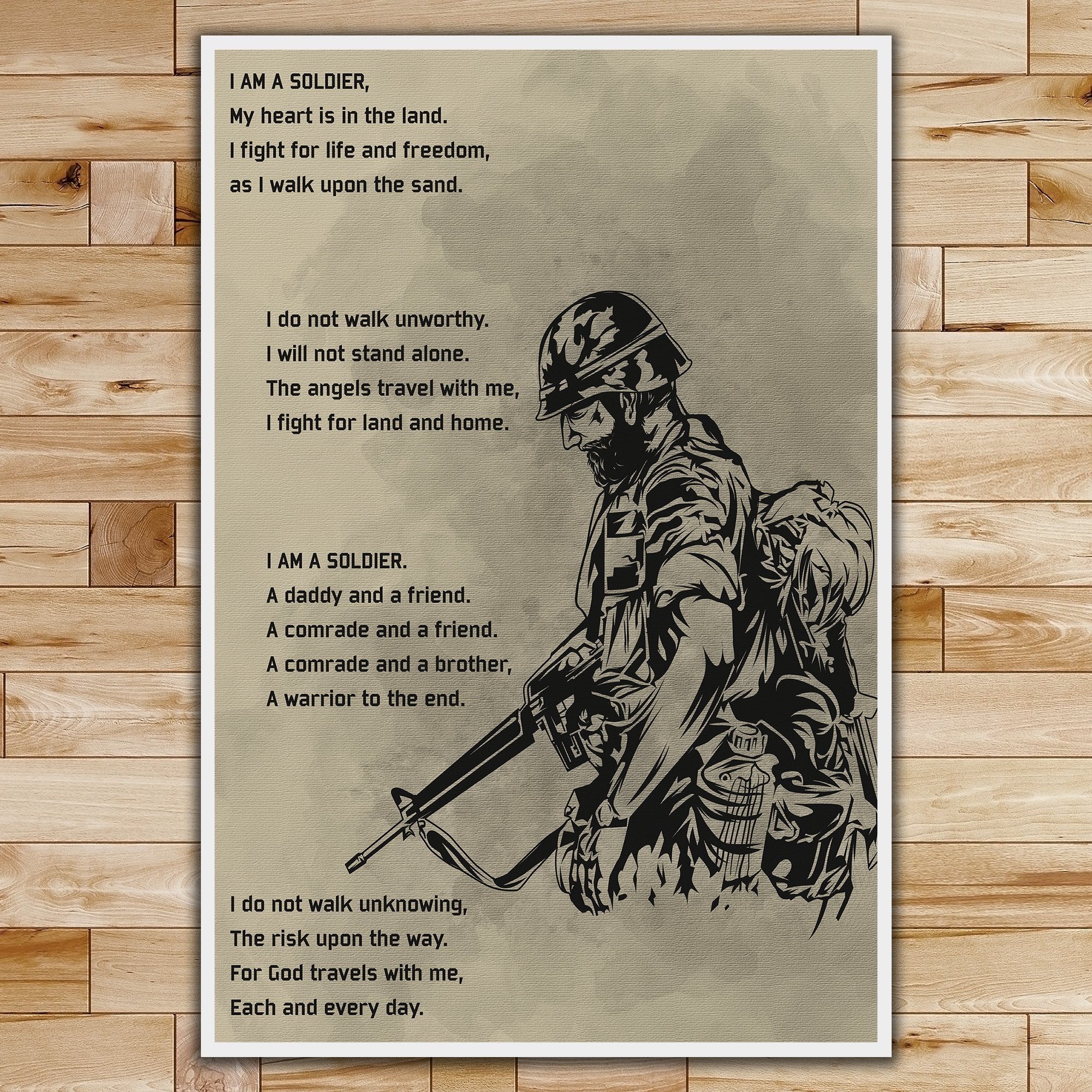Sd008 – I Am A Soldier – Soldier Poster – Posterveto