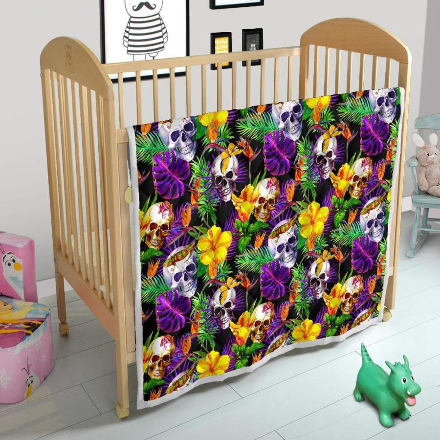 Purple Tropical Skull Pattern Print Quilt – Justbeperfect Fashion Shop
