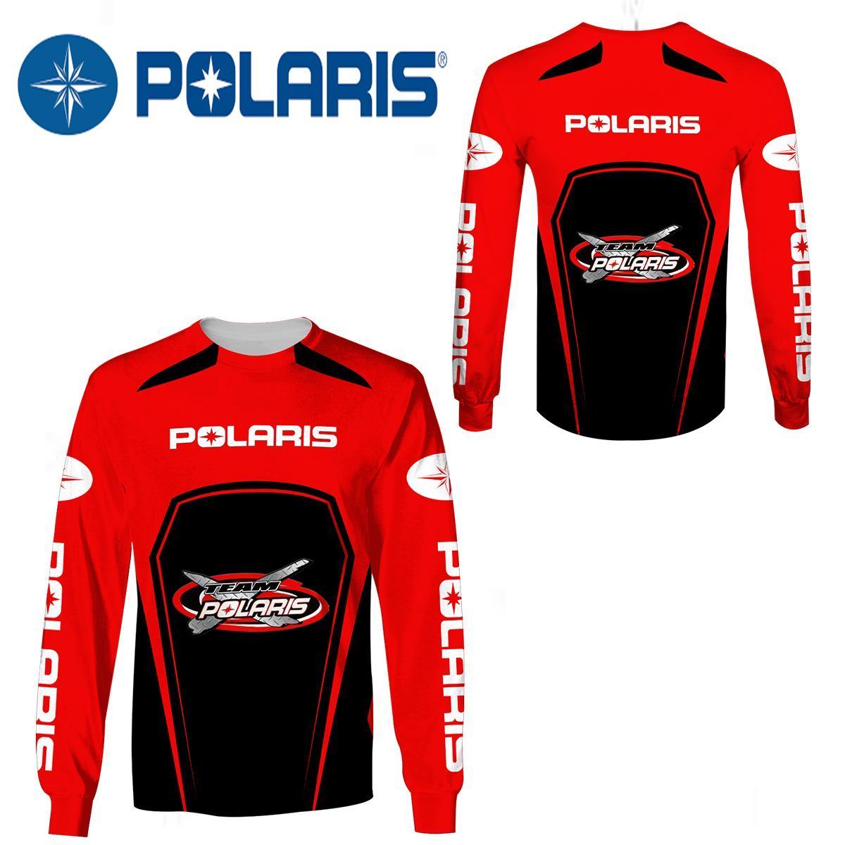 3D All Over Printed Polaris Racing Team Shirts Ver 4 (Red) - Redditprint NDP Store
