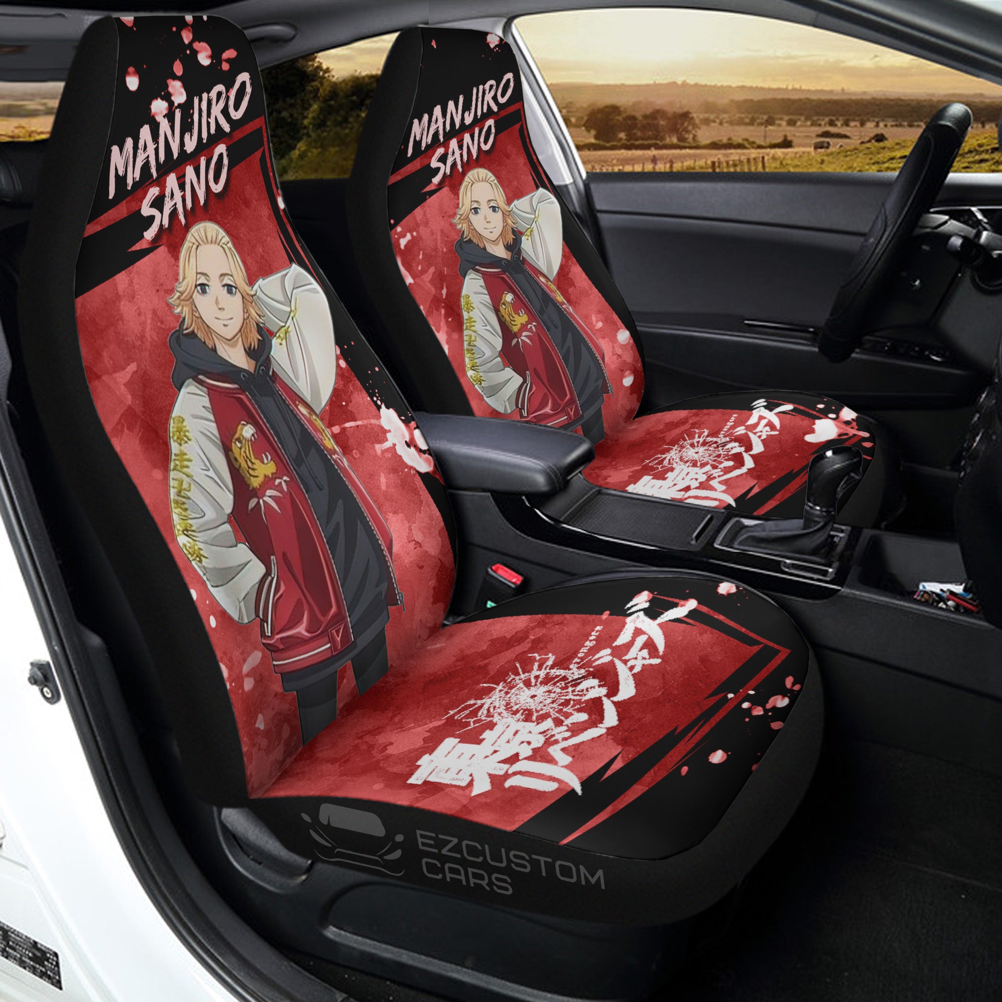 Manjiro Sano Car Seat Covers Custom Anime Tokyo Revengers Car ...