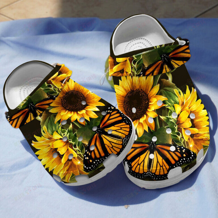 Beautiful Sunflower Crocss Classic Clogs Shoes For Men Women Kids ...