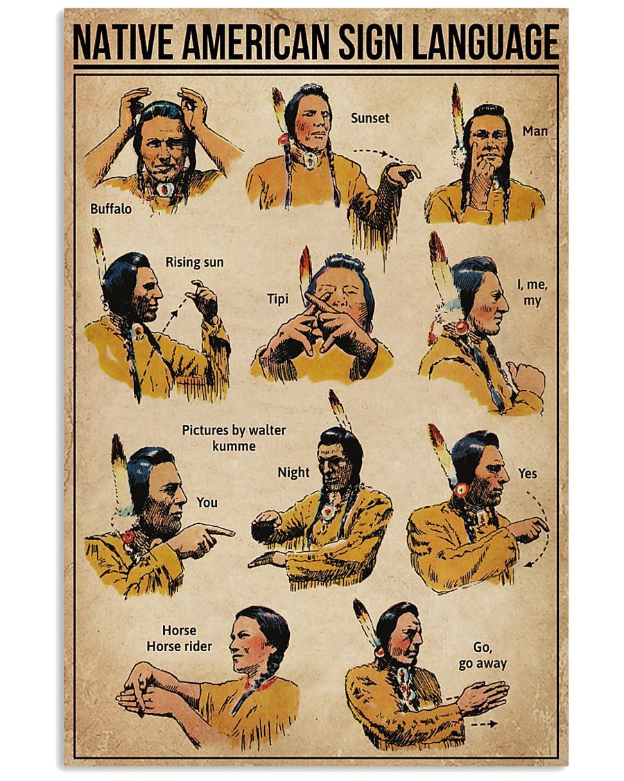 8KKSL-Native American Sign Language Vertical Poster - Poster Art Design