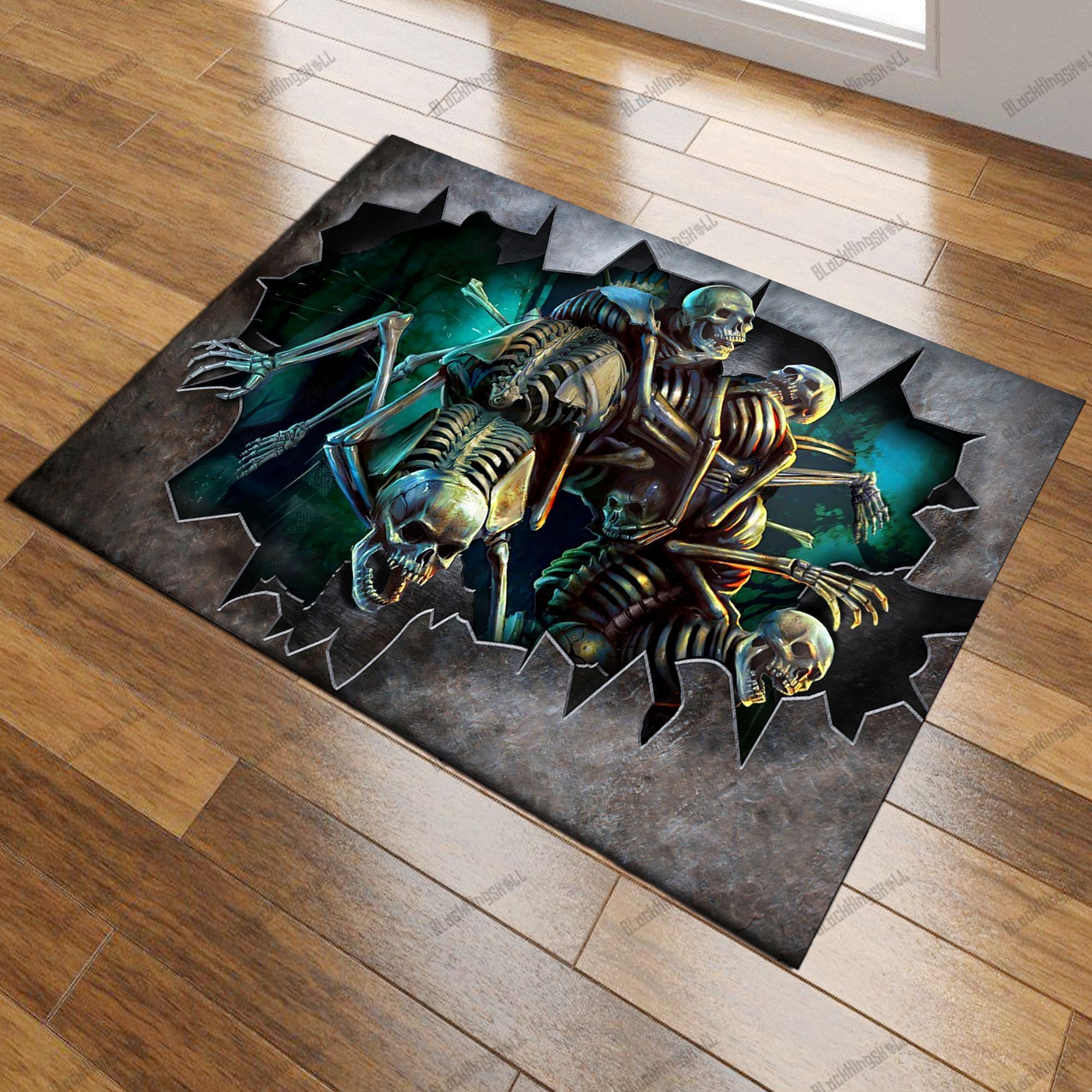 LK74 Creepy Skull Centipede Combo Rug Canvas – Justbeperfect_Shop