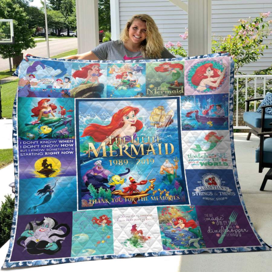 Little Mermaid Tribute Quilt Blanket#1 - Love Art USA