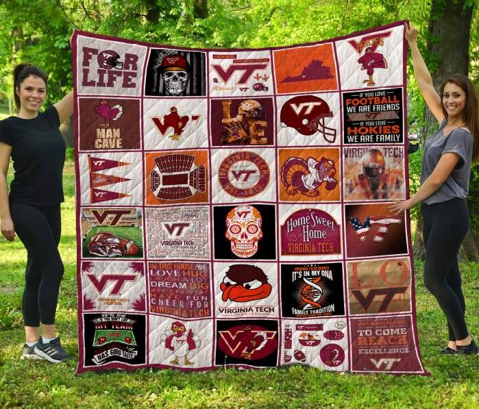 Virginia Tech Hokies 3D Quilt Blanketb Fan Made, Fleece Blanket ...
