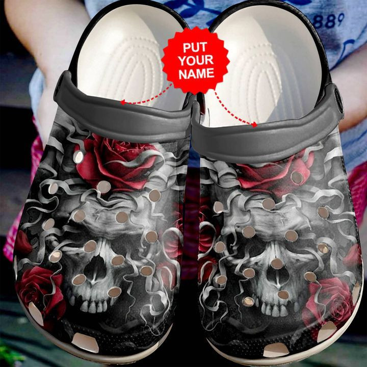 Skull Crocs – Skulls And Roses Clog Shoes For Men And Women ...