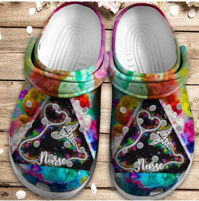 Colorful Nurse Shoes Magical World Of Nurse Crocs Clog – Justbeperfect ...