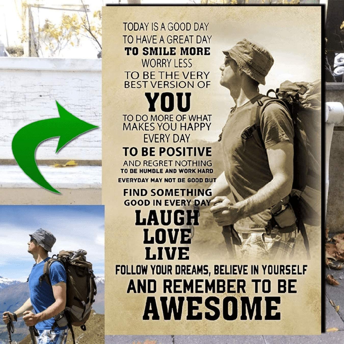 Poster Camping Personalized Remember to Be Awesome Size 12 16 16 24 ...