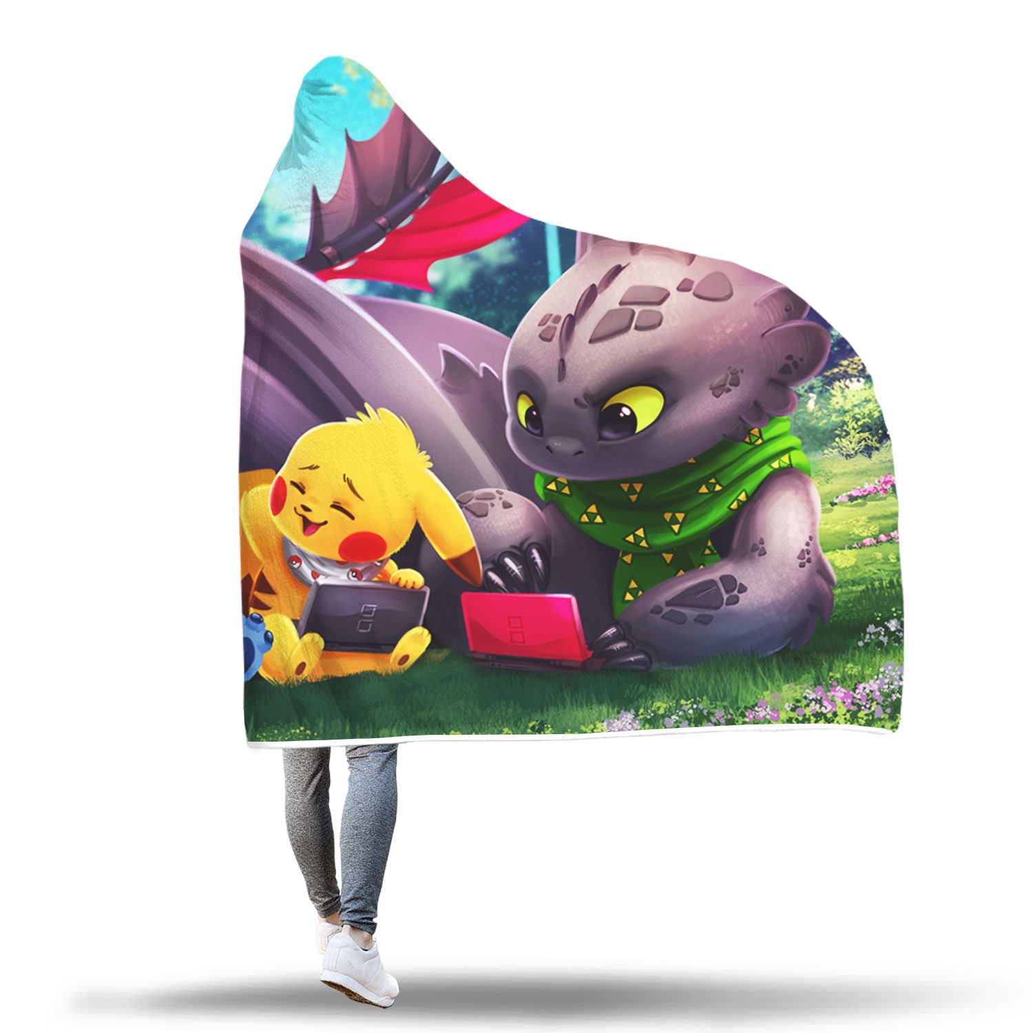 Stitch Pikachu Toothless Hooded Blanket – Justbeperfect Fashion Shop