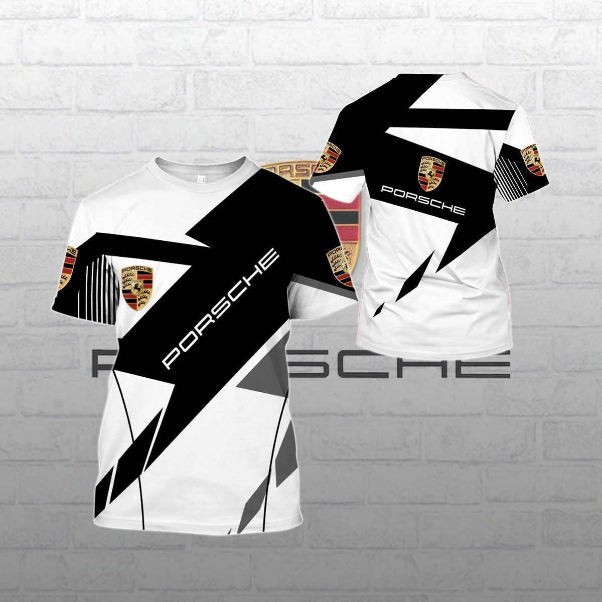 3D All Over Printed Porsche Shirts Ver4 (White) - Redditprint NDP Store