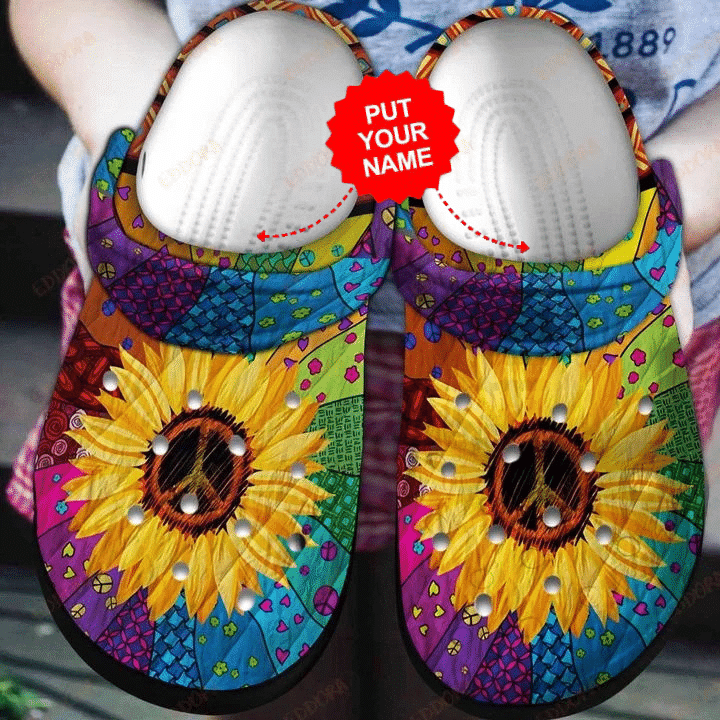 Colorful Crocss – Unique Hippie Sunflower Clog Shoes For Men And Women ...