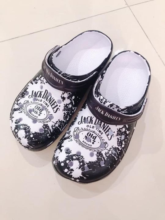 Jack Daniel’S Splatter Pattern Crocss Classic Clogs Shoes In Black For ...