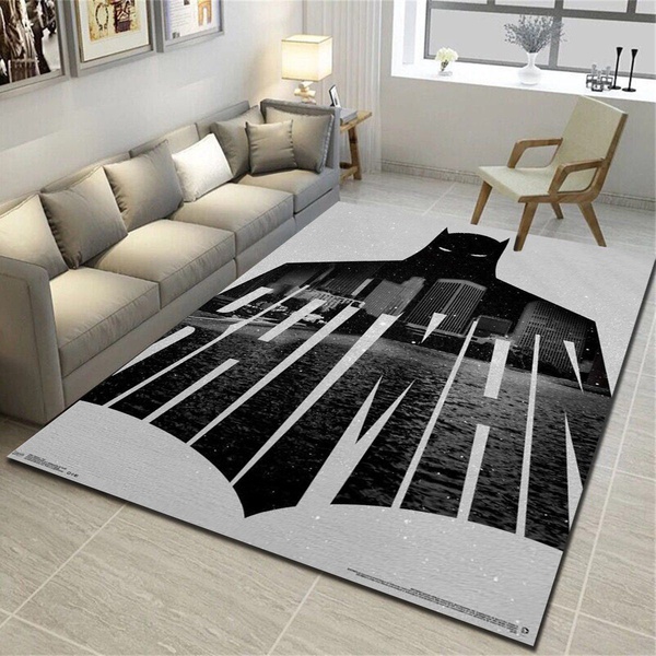 Dc Comics Batman Text Area Rug, Living Room Bedroom Carpet