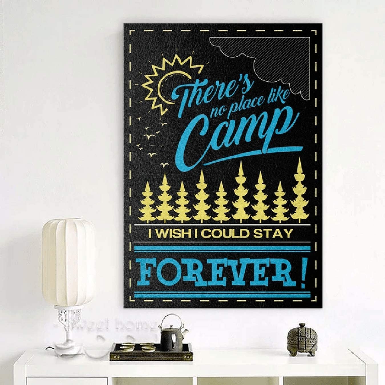 Poster Camping Theres No Place Like Camp I Wish I Could Stay Forever ...