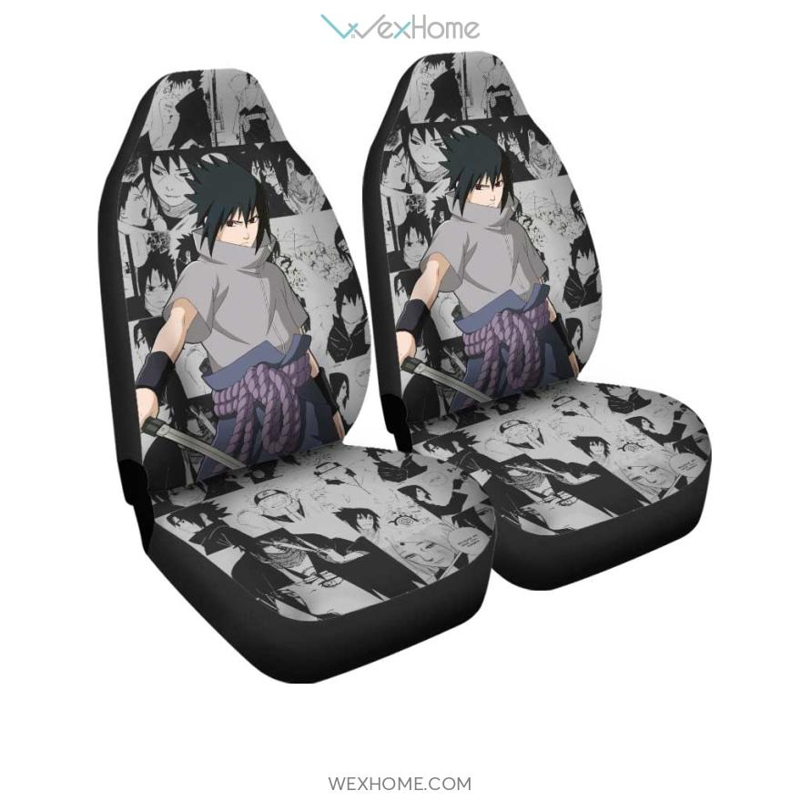 Sasuke Uchiha Custom Car Seat Covers Anime Naruto Shippude Mix Manga