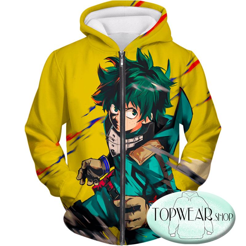 My Hero Academia Hoodies – Izuki Midoriya aka Deku Amazing Anime Zip Up ...