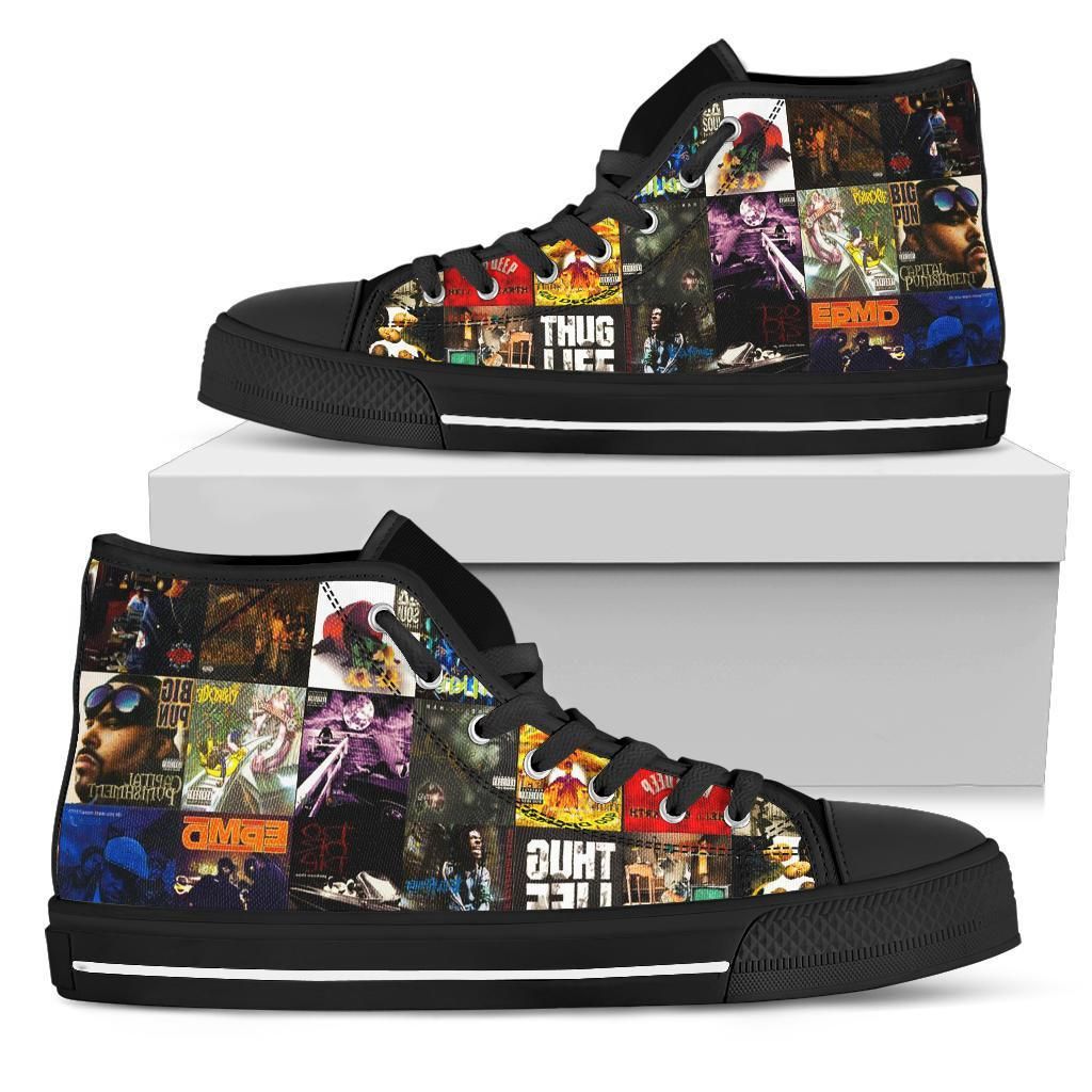 Music Shoes Tupac The Notorious Big Top Shoes US Rapper High Top Shoes ...