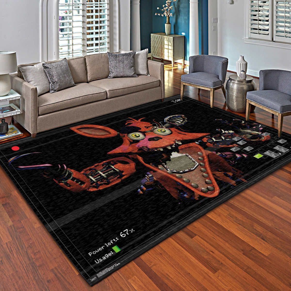 Five Nights At Freddy S Foxy Camera Rugs, Living Room Carpet – Corethermax