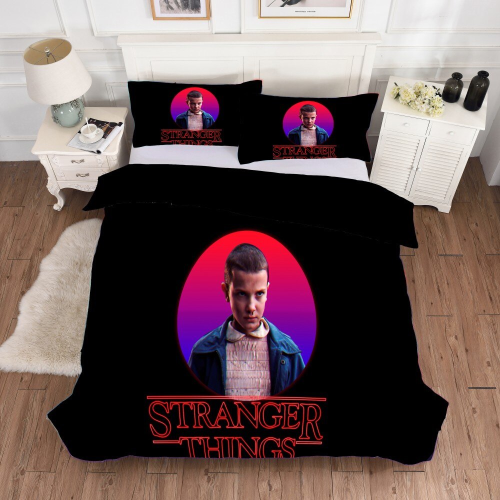 3D Printed Stranger Things Duvet Cover Set Anime Cartoon Bedclothes ...