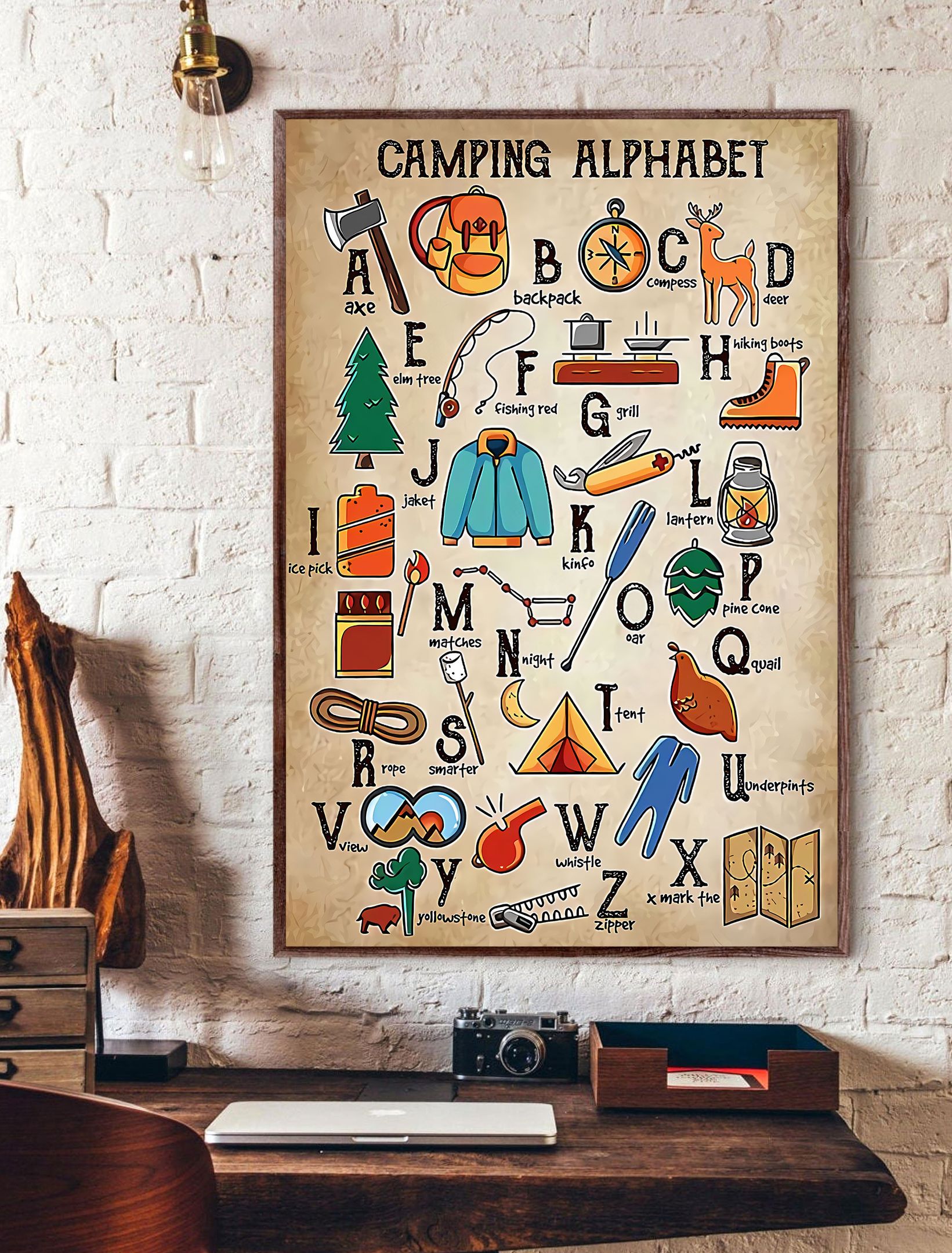 Camping Alphabet Vertical Poster – MrDad Store