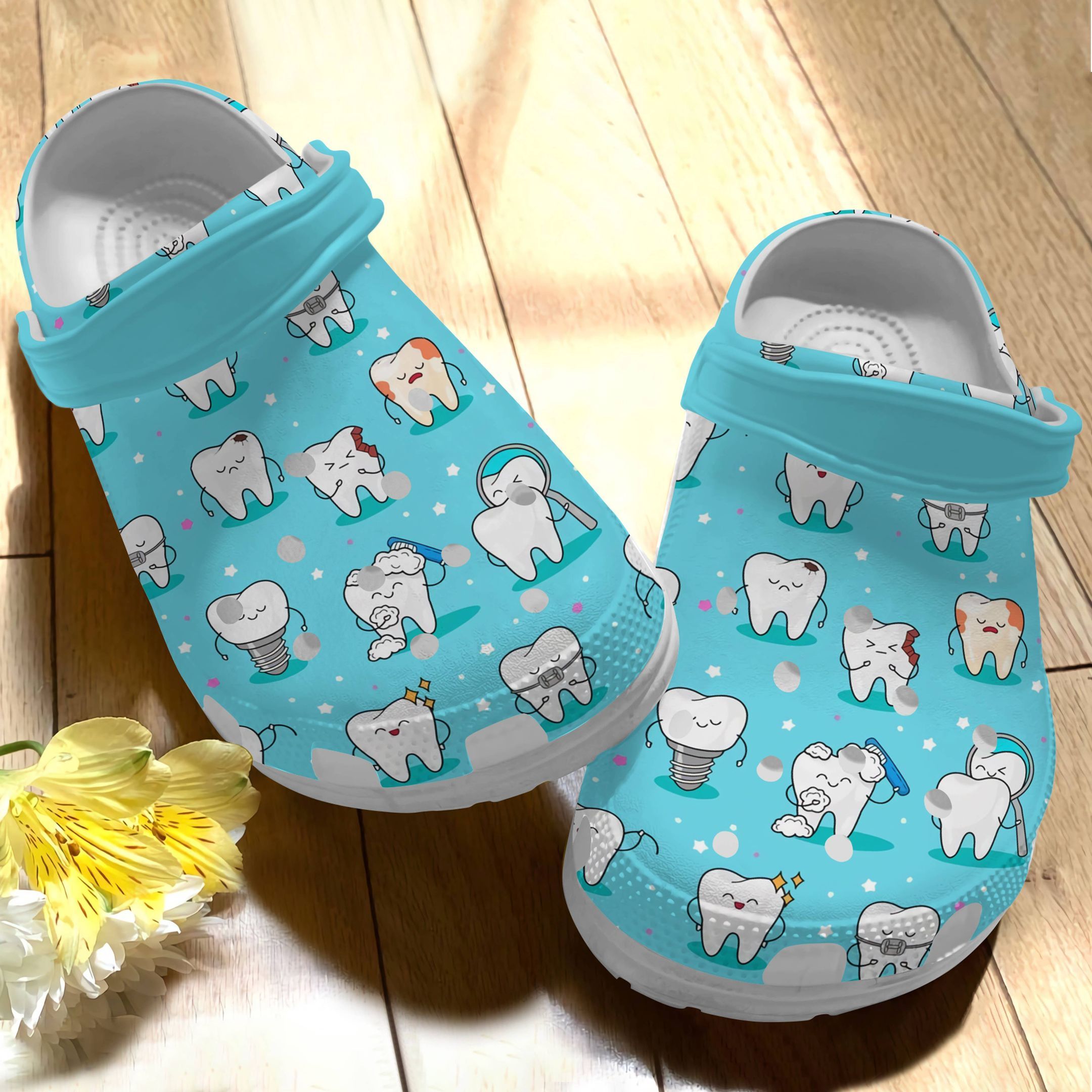 Dentist Clog Happy Teeth 5 Options Crocss Crocband Clog For Men Women ...