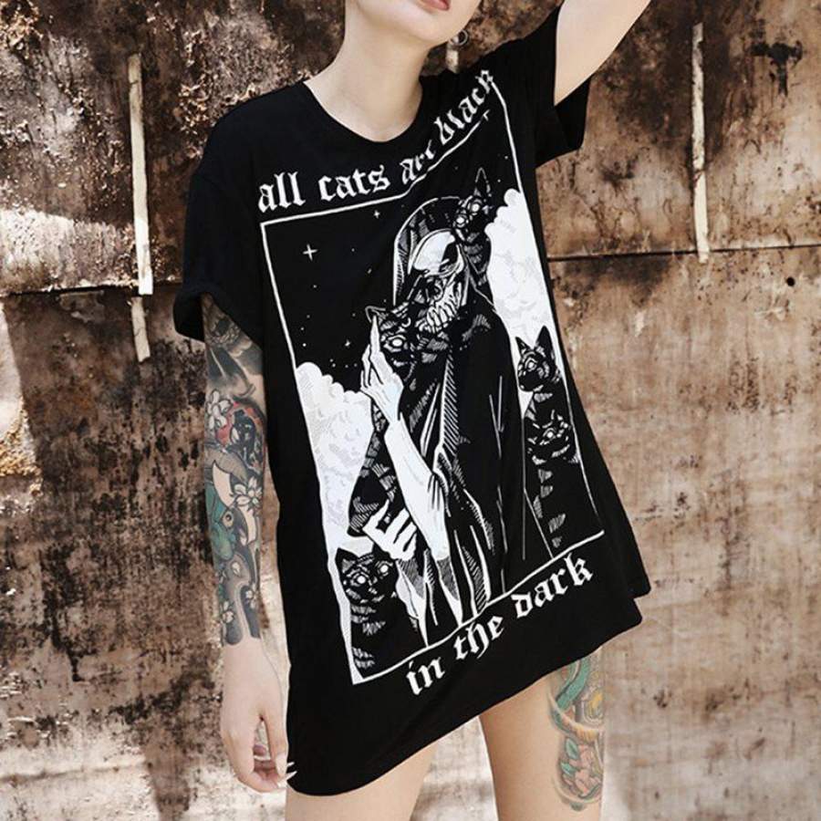 Punk Gothic Skull T-Shirt – Skull Art Prints