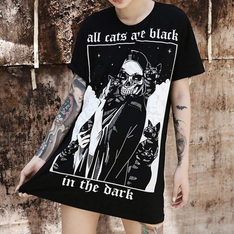 Punk Gothic Skull T-Shirt – Skull Art Prints