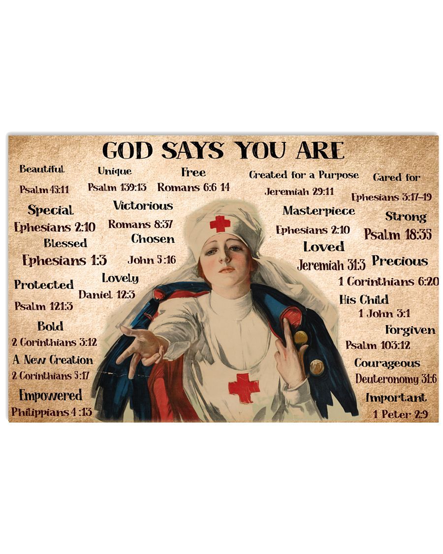 God Says You Are Beautiful Unique Special Poster And Canvas, Wall Decor ...