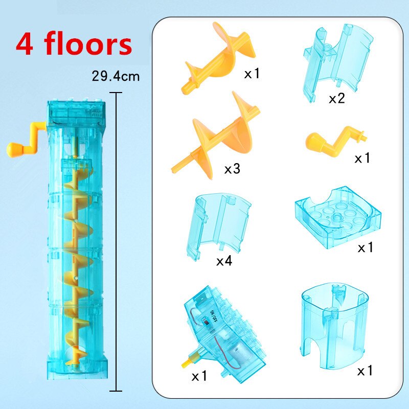 Electric Manual Elevator Marble Race Run Lift Motor Spiral Raise ...