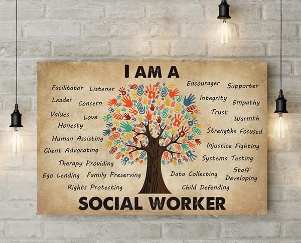 Social Worker I Am A Social Worker – Unframed Horizontal Poster ...