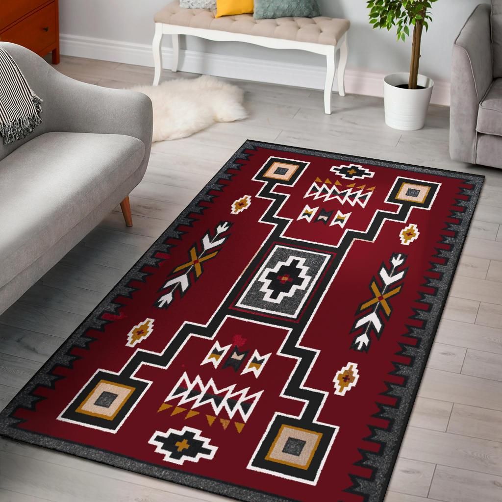 Red Rug Native American Area Rug