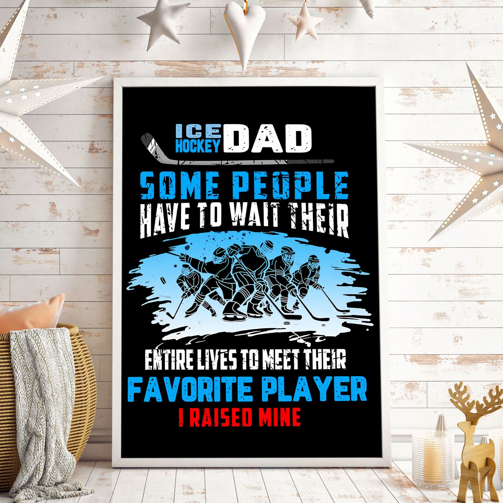 Ice Hockey Dad Vertical Poster - Poster Art Design