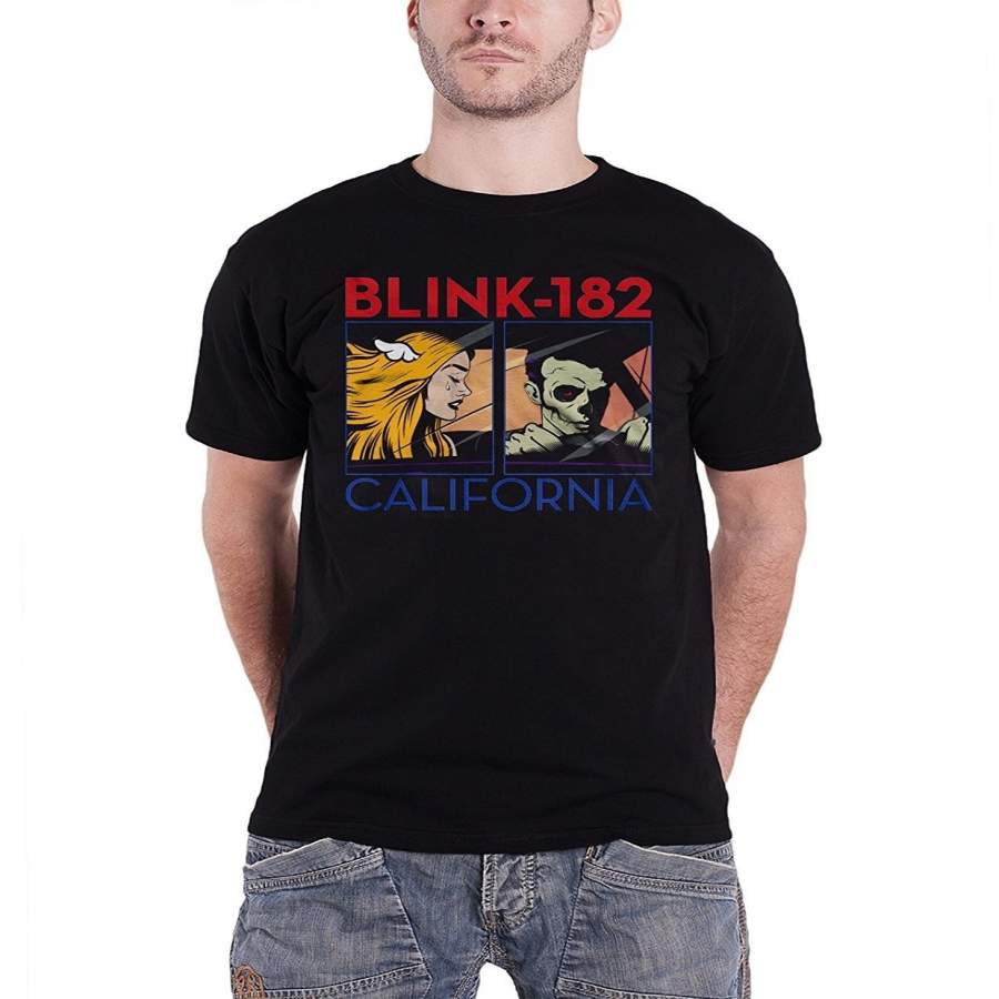 Blink 182 Men'S T-Shirt California Album Cover Split Logo - TEENIDI Store