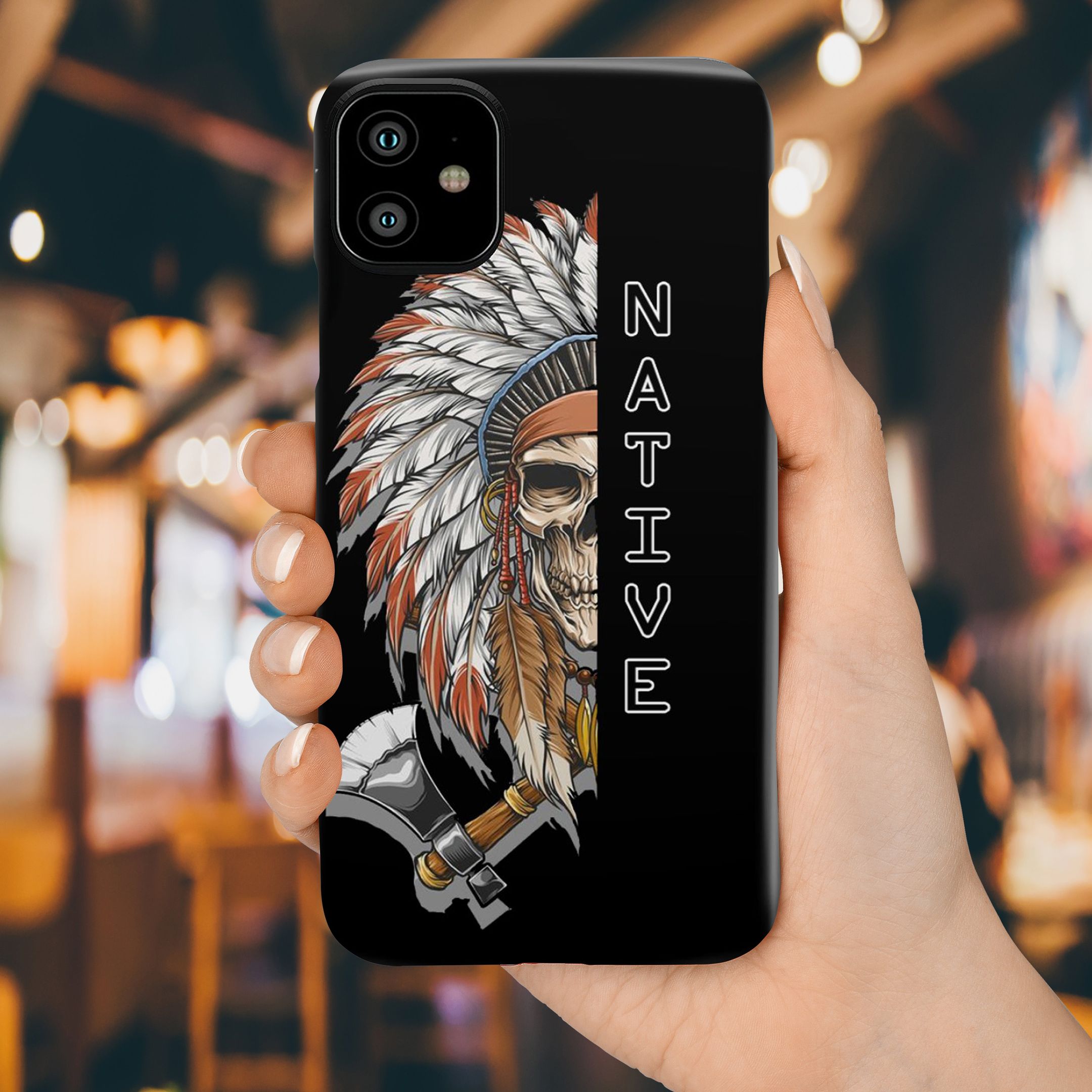 Skull Chief Native American Phone Case – Skull Art Prints