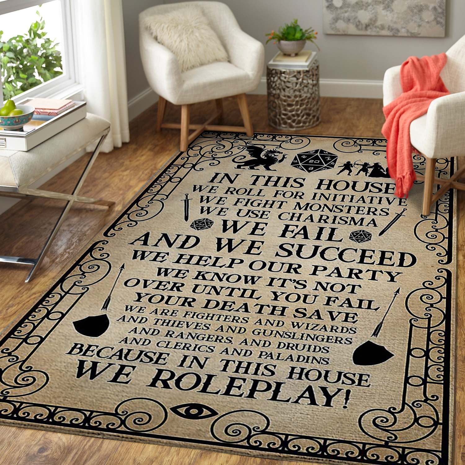 Dungeon Master rug, Dungeons & Dragons rug Floor Decor – Araucas Shop
