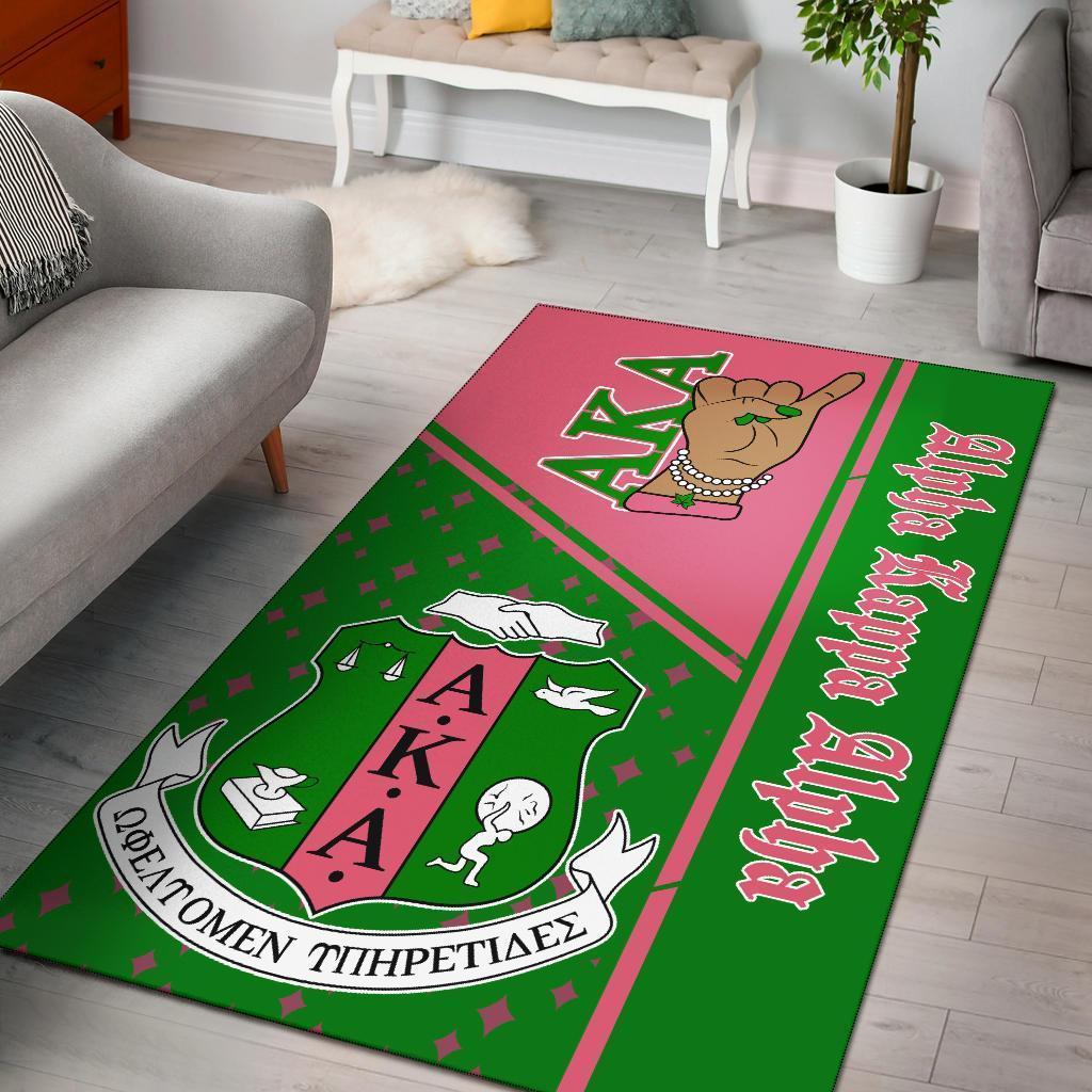 Alpha Kappa Alpha Hand Sign Area Rug Redditprint Store
