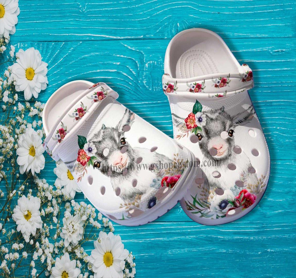 Goat Flower Faith Croc Shoes Women – Teethingmolars