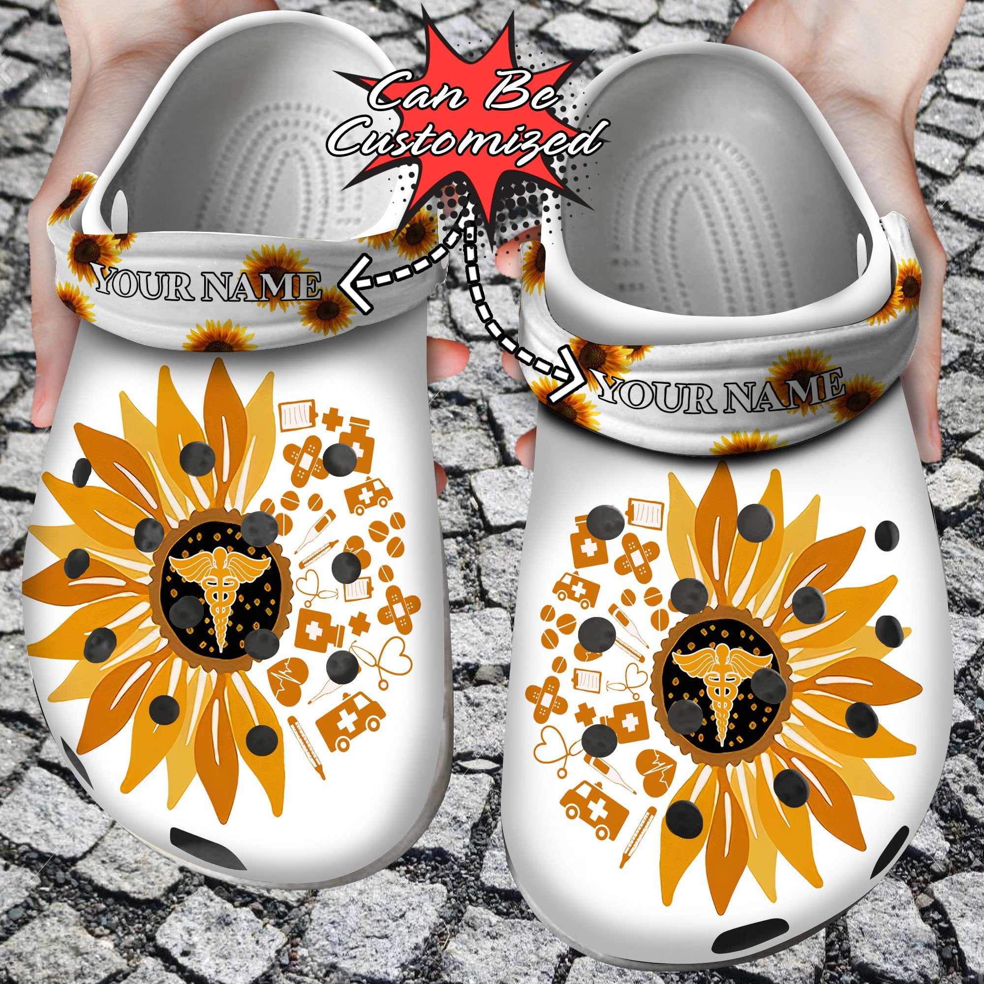 Nurse Crocs – Nurse Sunflower Clog Shoes – Merchcustom Shop