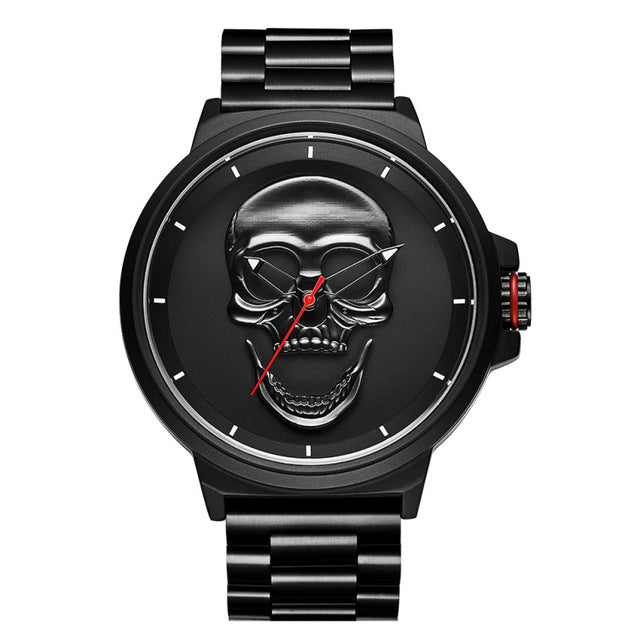 3D Black Skull Watches – Skull Art Prints