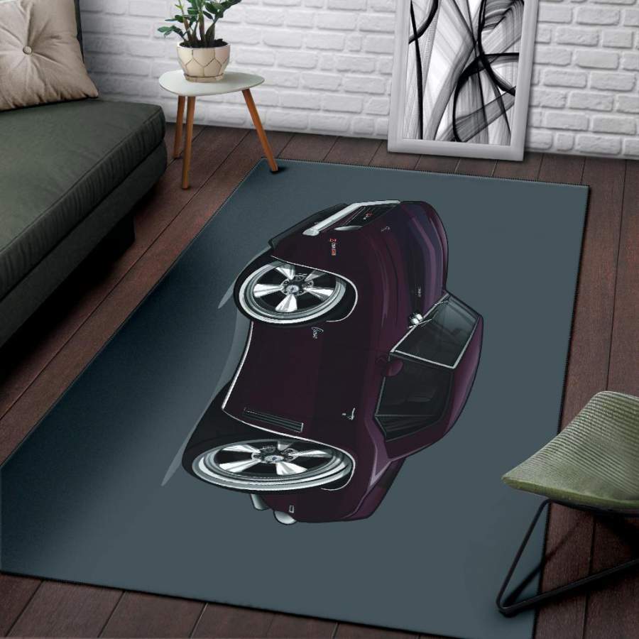1969 Chevy Camaro Z28 Muscle Car Art Area Rug - Pinkato Store