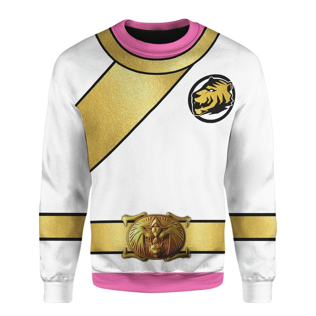 Alohazing 3D Power Rangers Wild Force White Ranger Custom Sweatshirt