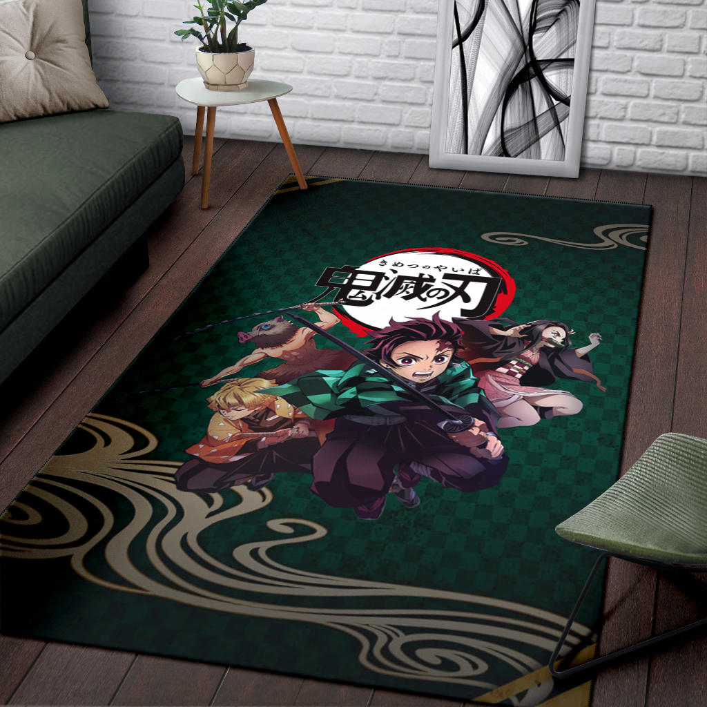 Demon Slayer Anime Area Rug | Main Characters Tanjiro Nezuko Zenitsu ...