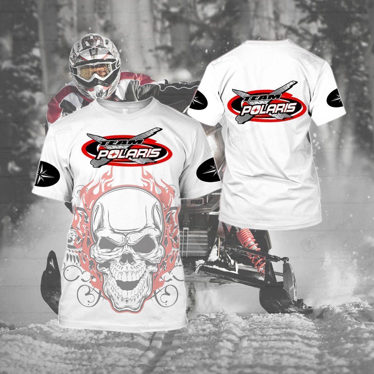 3D All Over Printed Polaris Shirts Ver2 (White) - Redditprint NDP Store