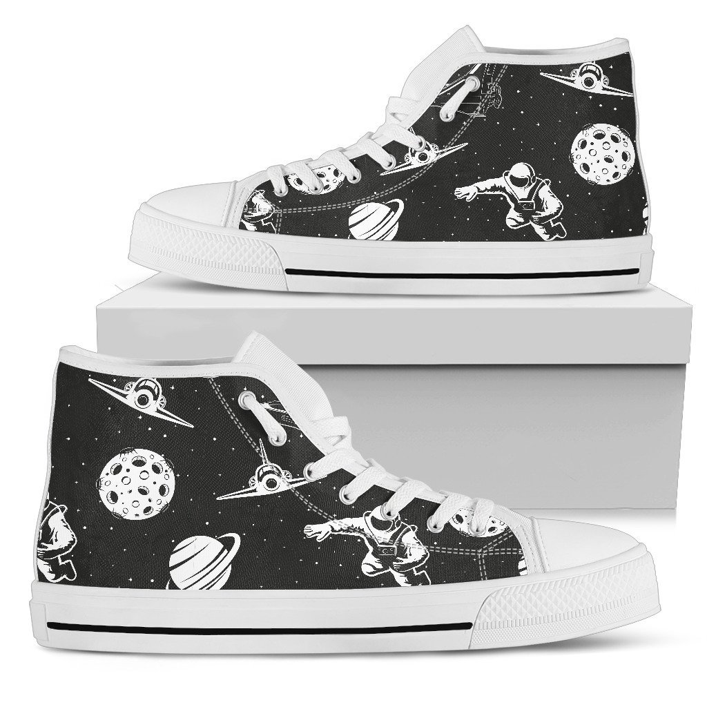 Space Astronauts Print Men High Top Shoes – VMTees